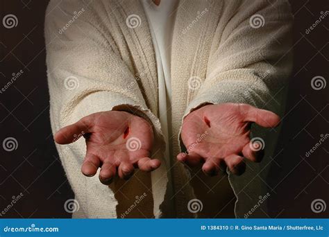 Hands Of Jesus And Communion Royalty Free Stock Photography