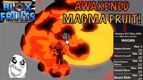 Update Full Awakened Magma Fruit Showcase In Bloxfruits Youtube