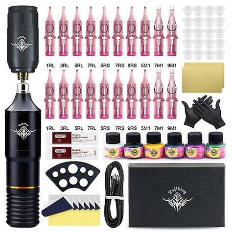 Kit De M Quina De Tatuagem Kit De Tatuagem Sem Fio Profissional