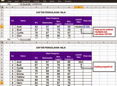 Untuk Menjumlahkan Data Pada Sel Sel Di Bawahnya Tidak Perlu Menulis