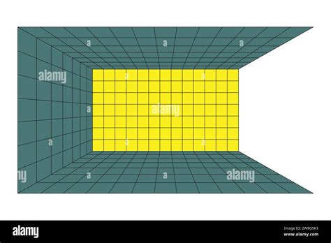 Perspective Grid Room Background Vector Illustration Stock Vector Image
