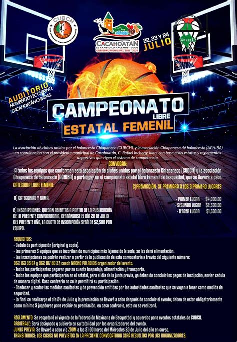 Convocatoria Torneo De Basquetbol Intermedios