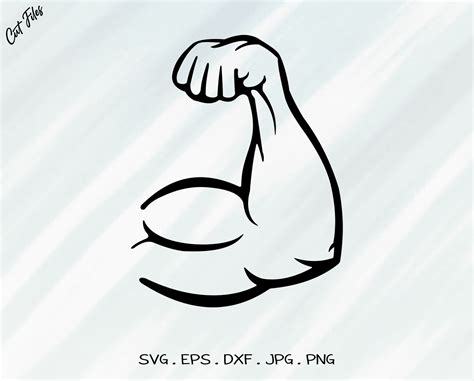 Big Arm Svg Arm Muscle Svg Biceps Arm Muscle Svg Cut File Etsy