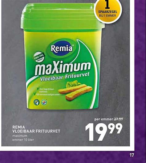 Remia Vloeibaar Frituurvet Maximum Aanbieding Bij De Kweker 1Folders Nl