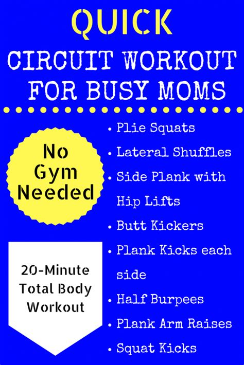 Busy Moms Home Workout Circuit Michelle Marie Fit