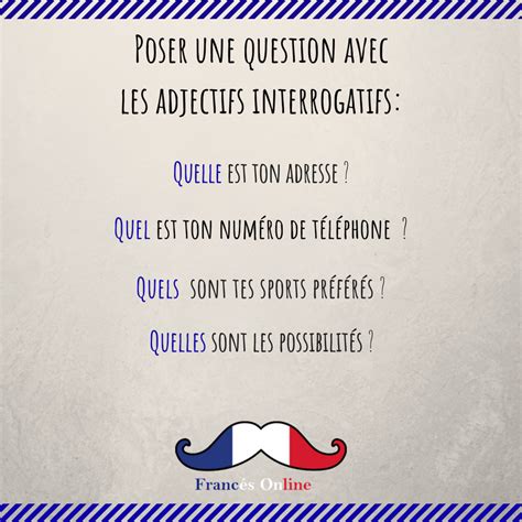 Poser Une Question Avec Les Adjectifs Interrogatifs Clases De Franc S