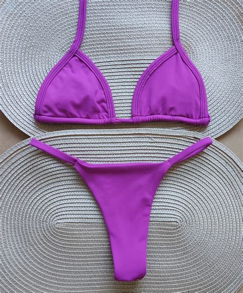 Biquini Fio Dental Fuccia Carol Moda Praia