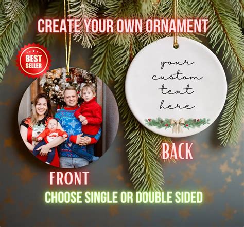 Custom Photo Ornament Christmas Double Sided Photo Ornament