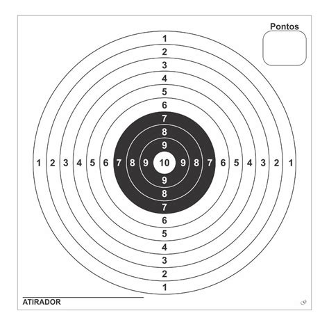 100 Alvo Tiro Pontuação 17x17 Carabina Pressão Airsoft MercadoLivre
