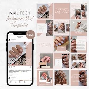 Nail Tech Instagram Post Template Nail Artist Instagram Posts Canva