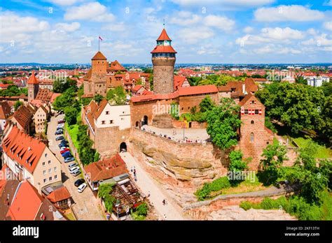 Vue panoramique aérienne du château de Nuremberg Château situé dans le