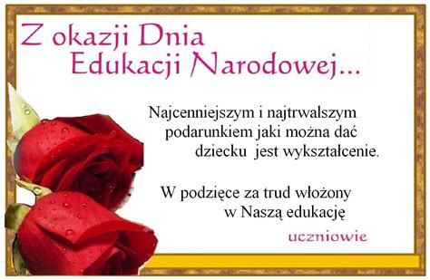 Dzień Edukacji Narodowej Dniem Nauczyciela życzenia dla każdego z
