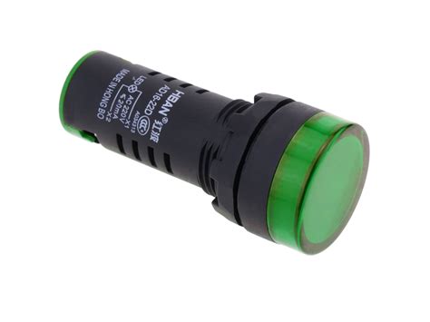 Luz Led Piloto Intermitente 22Mm 220 Vac para Painéis De Controle Verde