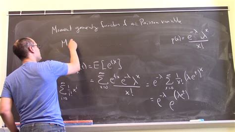moment generating functions for poisson variables youtube