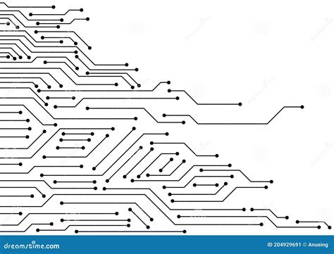 Vector Electronic Circuit On White Background Stock Vector