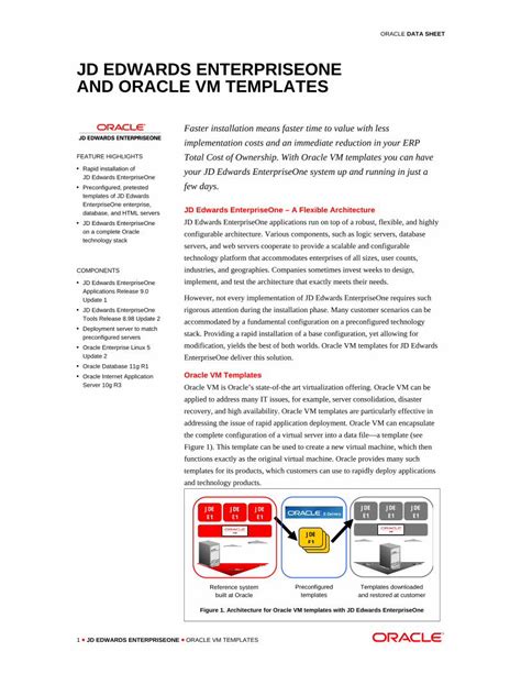 pdf jd edwards enterpriseone and oracle vm … vm templates pdf · oracle data sheet 1 jd edwards