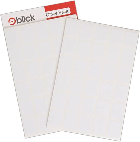 Blick Labels White Self Adhesive Stickers Office Pack Rectangular