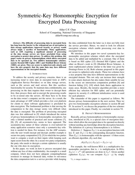 pdf symmetric key homomorphic encryption for encrypted data processing