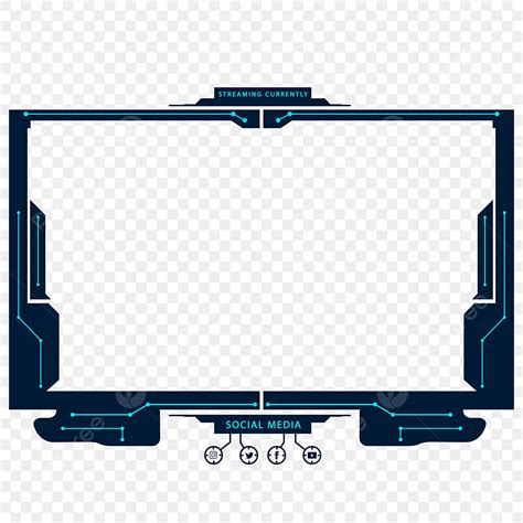 Twitch Overlay Transmisi N En Vivo Blueware Cam Png Corriente Azul