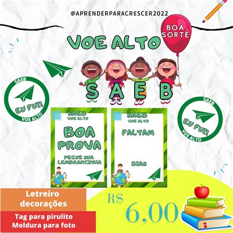 Kit Dia De Prova SAEB SPAECE Francieli Manfredi Hotmart
