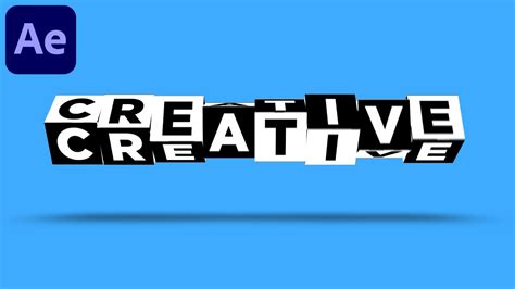 D Cube Rotating Text Animation In After Effects No Plugins