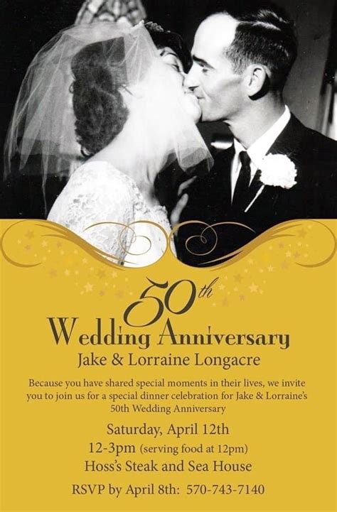 Th Wedding Anniversary Invitation