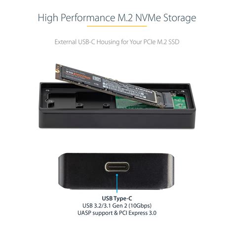 Startech BOITIER USB C 10GBPS M 2 NVME OU M 2 SATA SSD PCIE OU SAT