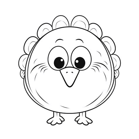 Corgi Coloring Page With Big Eyes Outline Sketch Drawing Vector Corgie