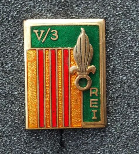 INSIGNE LÉGION ETRANGÈRE Indochine ORIGINAL 3 REI 5 BATAILLON EUR