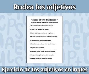 Ejercicios De Los Adjetivos En Ingl S Para Imprimir Apuntes De Ingl S