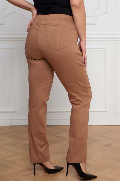 Be Owe Spodnie Nilda Z Prost Nogawk Wysoki Stan Plus Size Xxl Moda