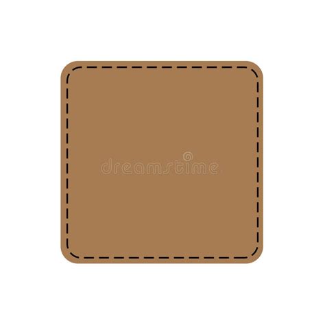 Leather Patch Icon Vector Set Leather Pattern Illustration Sign