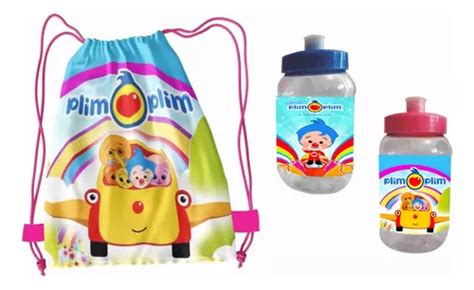 30 Morralitos Y 30 Vasos Personalizados Plim Plim Recuerdos Meses Sin