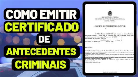 Como EMITIR A CERTIDÃO DE ANTECEDENTES CRIMINAIS pela INTERNET 2023