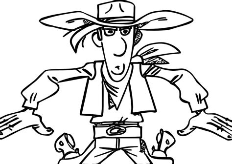 Coloriage Dessin de Lucky Luke télécharger et imprimer gratuit sur