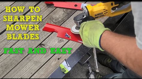 How To Sharpen Lawn Mower Blades Without A 300 Grinder YouTube