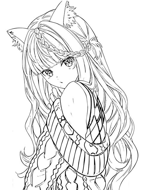 Details More Than 81 Anime Girl Coloring Sheets Latest In Cdgdbentre
