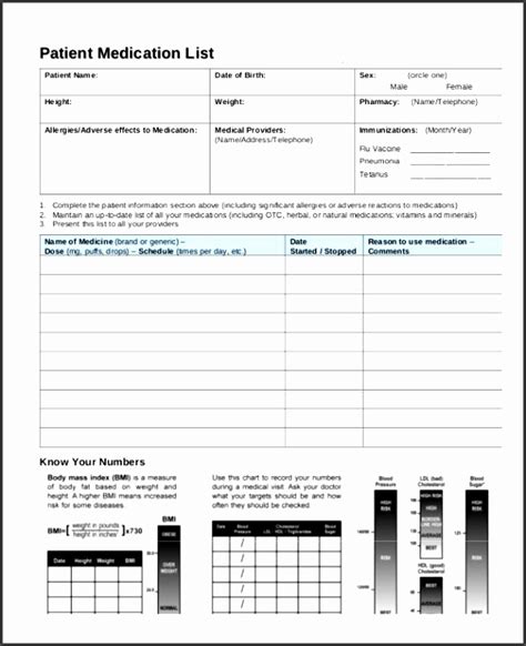 Patient List Template Prntbl Concejomunicipaldechinu Gov Co