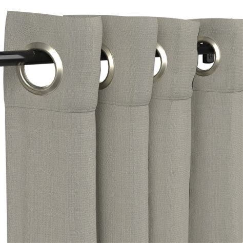 Grommeted Dove Sunbrella Outdoor Curtains