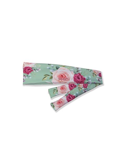 Bandeau sport à nouer Made in France motif Roses Phidi