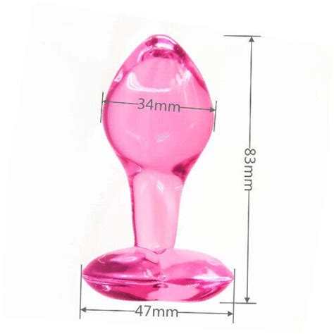 Cute Heart Glass Butt Plug Sex Toy Explore Ball Masturbationstimulate Ebay