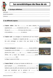 Lieu de vie CM1 Exercice évaluation révision leçon pdf à imprimer