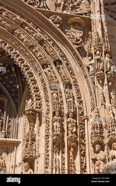 Entrance Of The Gothic Church Of Santa Maria La Real Aranda De Duero