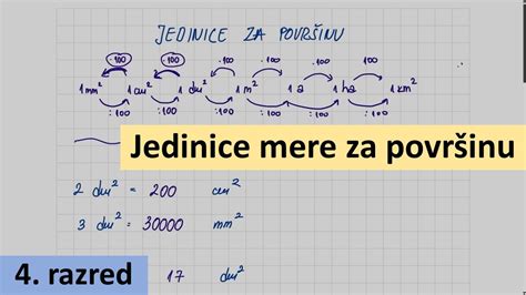 Jedinice mere za površinu vezbamo YouTube