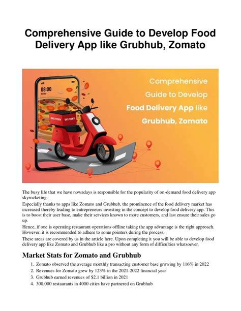 PPT Comprehensive Guide To Develop Food Delivery App Like Grubhub