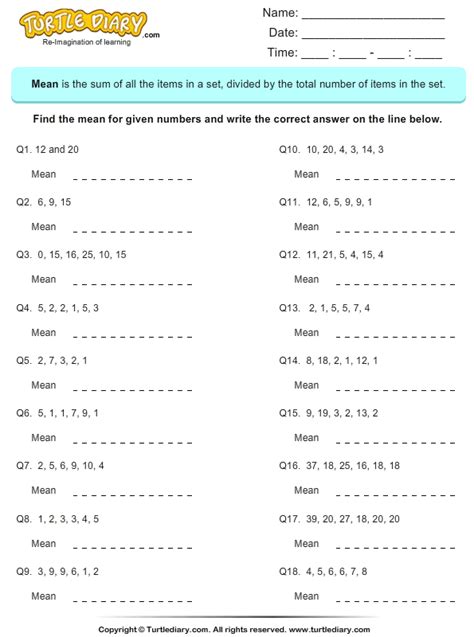 Mean Median Mode Range Worksheets Math Monks Worksheets Library