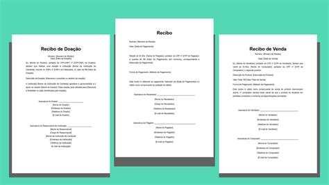 Recibos para imprimir como fazer e 5 modelos editáveis