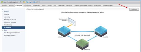 Configure VCenter HA For VSphere 6 7 Basic Option VCallaway