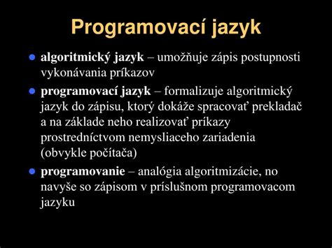 ppt programovací jazyk powerpoint presentation free download id 5892344