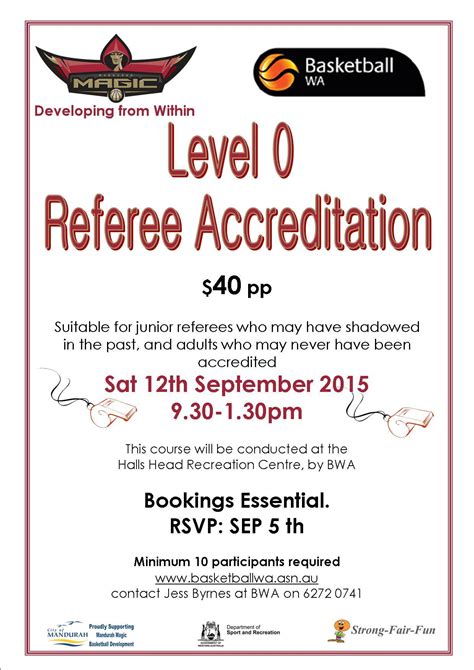 Referee Training Level 0 Accrediation Mandurah Basketball
